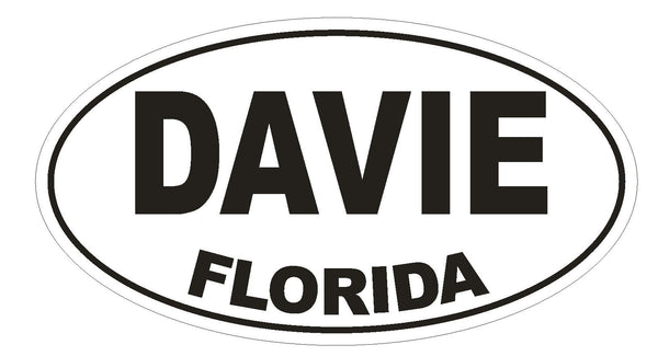 Davie Florida Oval Bumper Sticker or Helmet Sticker D1311 Euro Oval ...