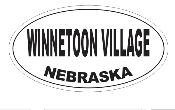 Winnetoon Village Nebraska Oval Bumper Sticker D7123 Euro Oval – Winter ...