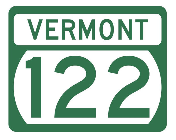 Vermont State Highway 122 Sticker Decal R5326 Highway Route Sign ...