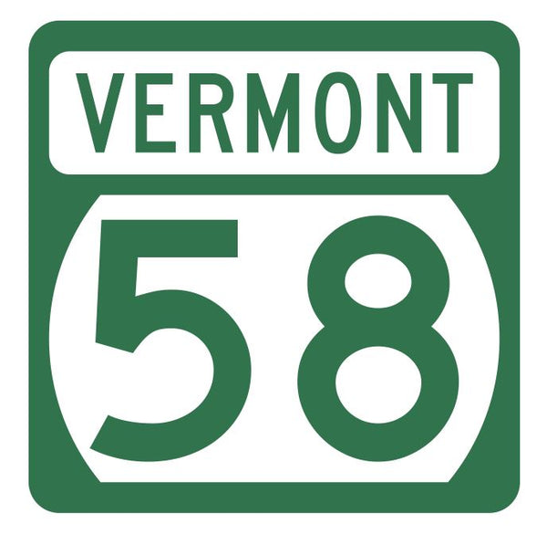 Vermont State Highway 58 Sticker Decal R5290 Highway Route Sign ...