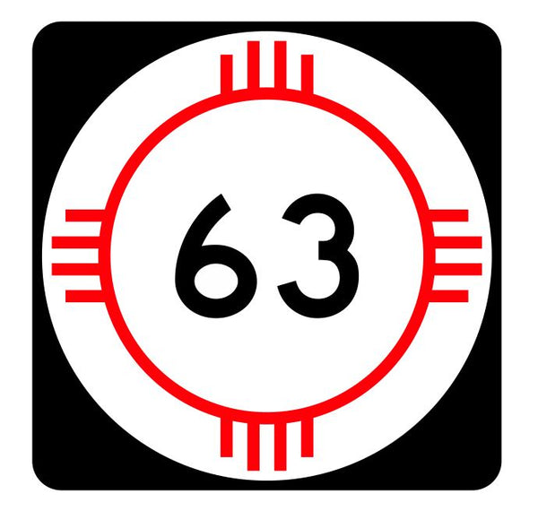 New Mexico State Road 63 Sticker R4331 Highway Sign Road Sign Decal ...