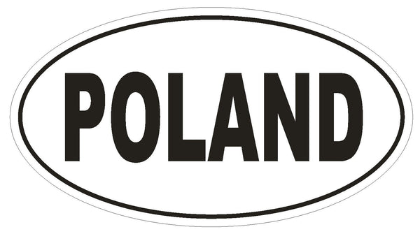 POLAND Oval Bumper Sticker or Helmet Sticker D2127 Country Euro oval ...