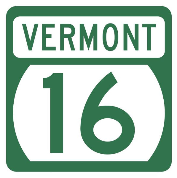 Vermont State Highway 16 Sticker Decal R5277 Highway Route Sign ...