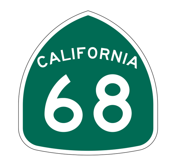 California State Route 68 Sticker Decal R1161 Highway Sign – Winter ...