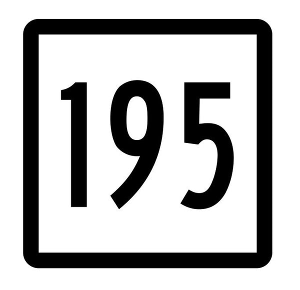 Connecticut State Highway 195 Sticker Decal R5205 Highway Route Sign ...