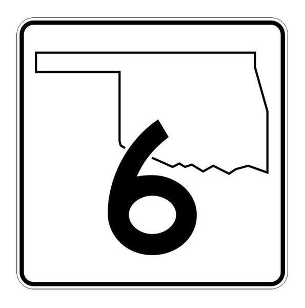 Oklahoma State Highway 6 Sticker Decal R5559 Highway Route Sign ...