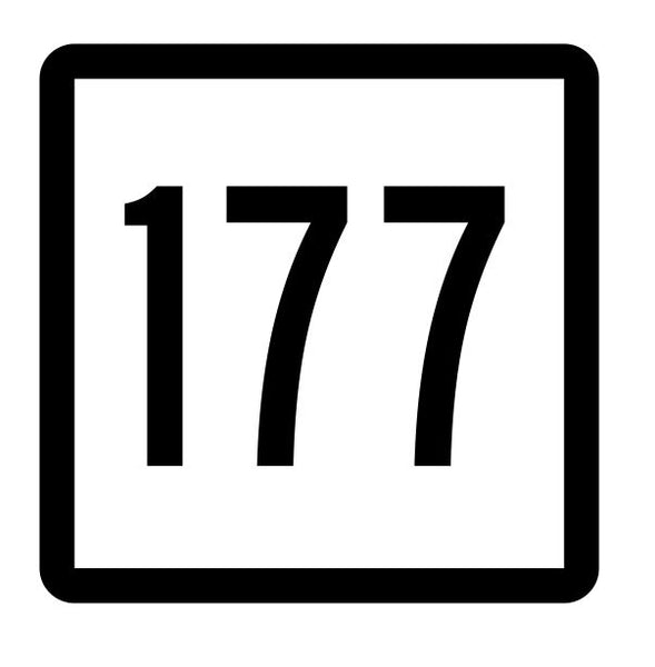 Connecticut State Highway 177 Sticker Decal R5187 Highway Route Sign ...