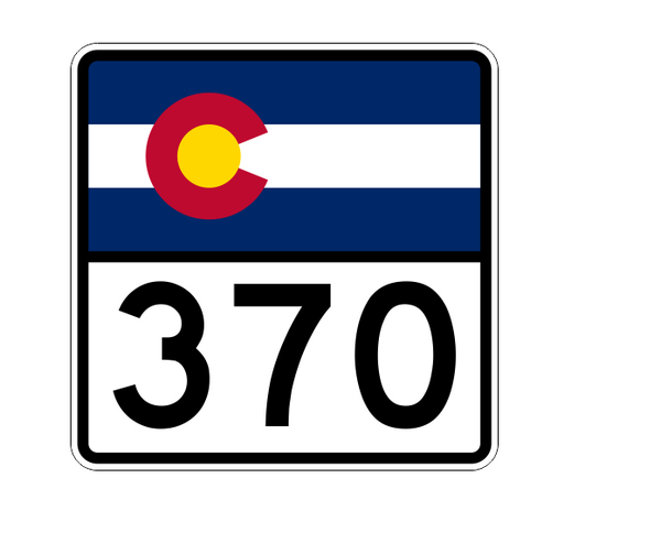 Colorado State Highway 370 Sticker Decal R2247 Highway Sign – Winter ...