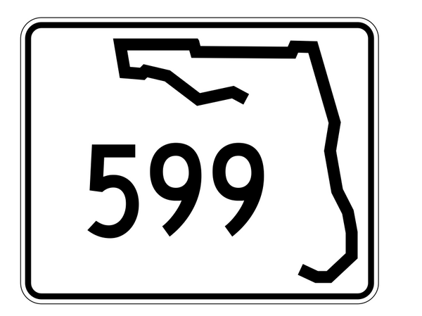 Florida State Road 599 Sticker Decal R1645 Highway Sign – Winter Park ...