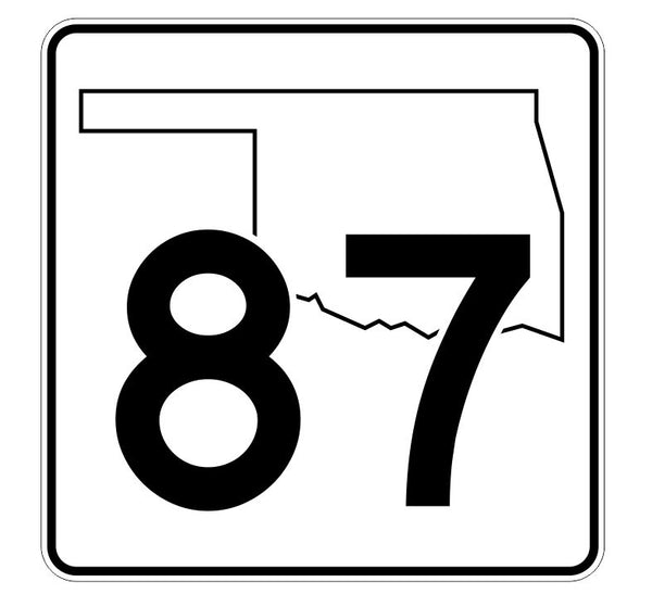 Oklahoma State Highway 87 Sticker Decal R5665 Highway Route Sign ...