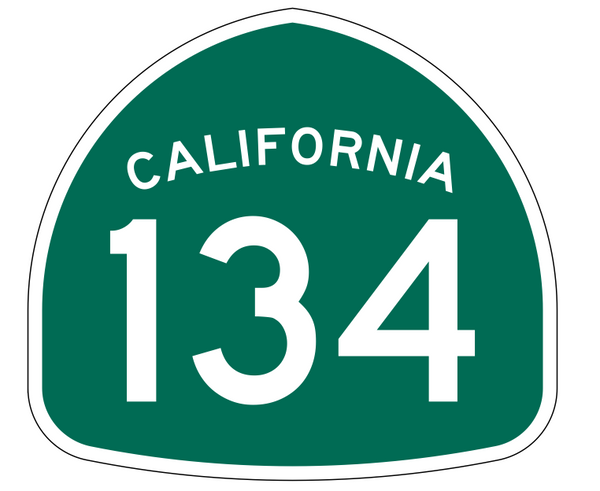 California State Route 134 Sticker Decal R1207 Highway Sign – Winter ...