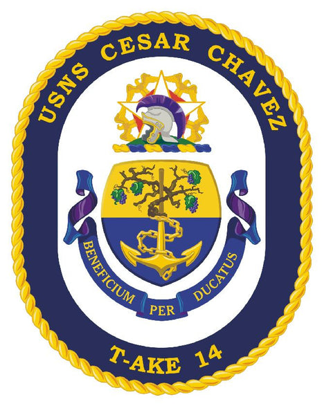 USNS Cesar Chavez Sticker Military Armed Forces Navy Decal M254 ...
