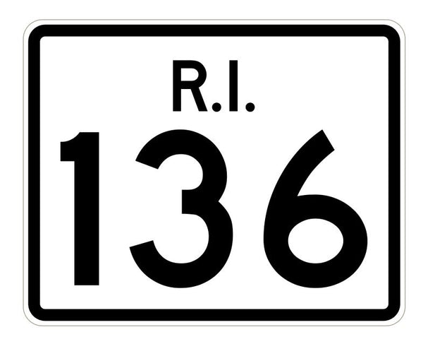 Rhode Island State Road 136 Sticker R4260 Highway Sign Road Sign Decal ...