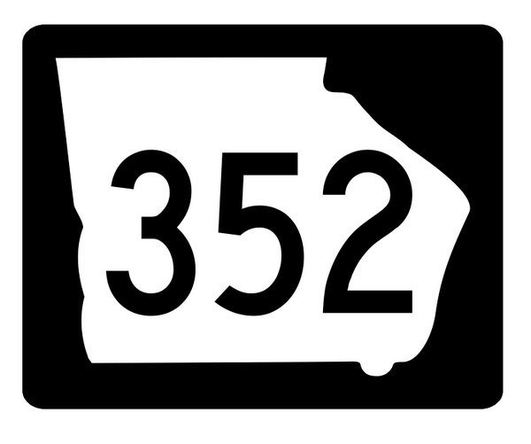 Georgia State Route 352 Sticker R4015 Highway Sign Road Sign Decal ...