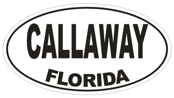 Callaway Florida Oval Bumper Sticker or Helmet Sticker D1464 Euro Oval ...
