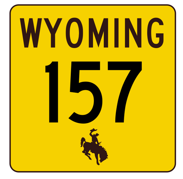 Wyoming Highway 157 Sticker R3439 Highway Sign – Winter Park Products