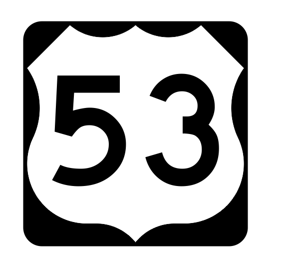 US Route 53 Sticker R1914 Highway Sign Road Sign – Winter Park Products