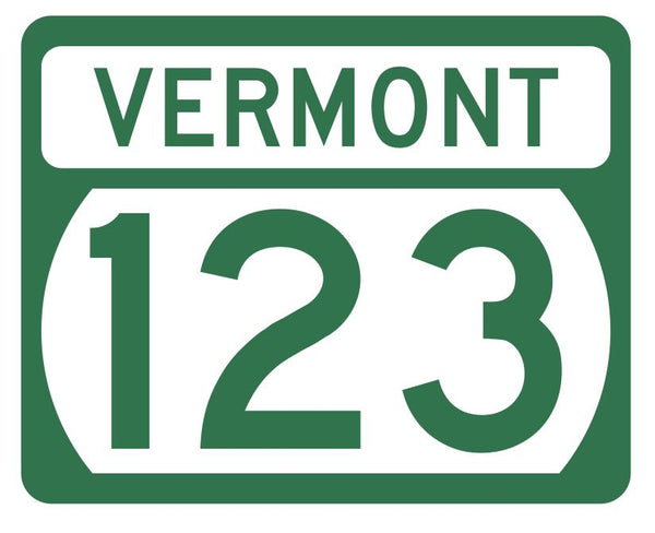 Vermont State Highway 123 Sticker Decal R5327 Highway Route Sign ...