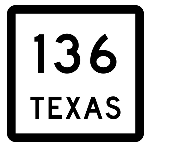 Texas State Highway 136 Sticker Decal R2435 Highway Sign – Winter Park ...