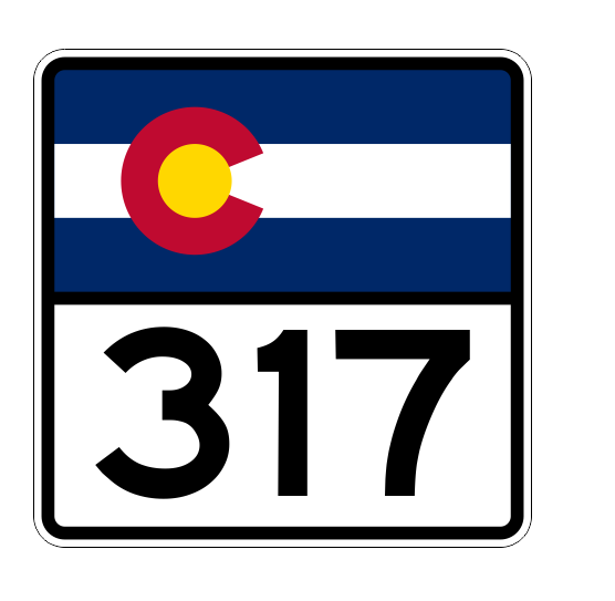 Colorado State Highway 317 Sticker Decal R2239 Highway Sign – Winter ...