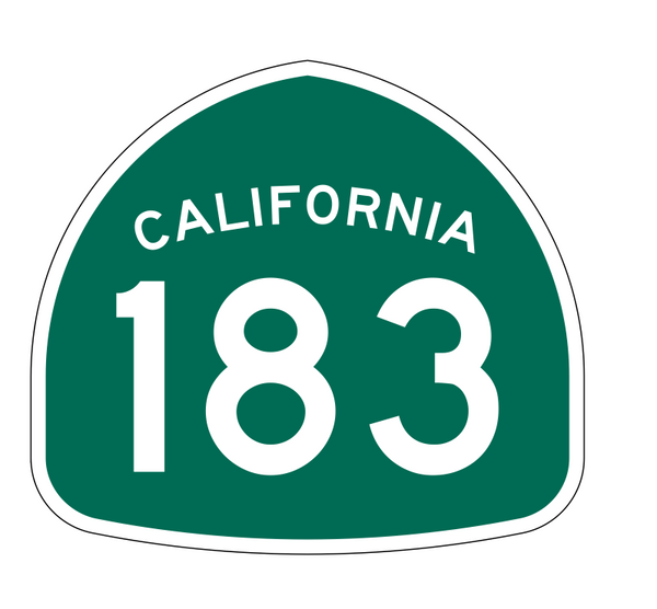 California State Route 183 Sticker Decal R1251 Highway Sign – Winter ...