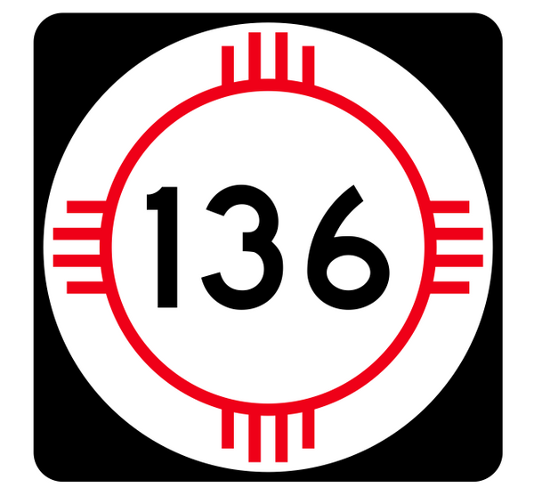 New Mexico State Road 136 Sticker R4148 Highway Sign Road Sign Decal ...