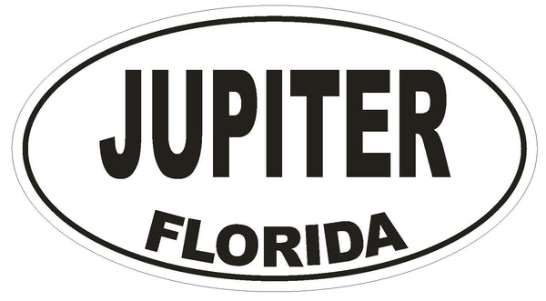 Jupiter Florida Oval Bumper Sticker or Helmet Sticker D1544 Euro Oval ...