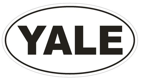 YALE Oval Bumper Sticker or Helmet Sticker D1829 Euro Oval University ...