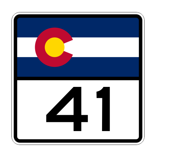 Colorado State Highway 41 Sticker Decal R1795 Highway Sign – Winter ...