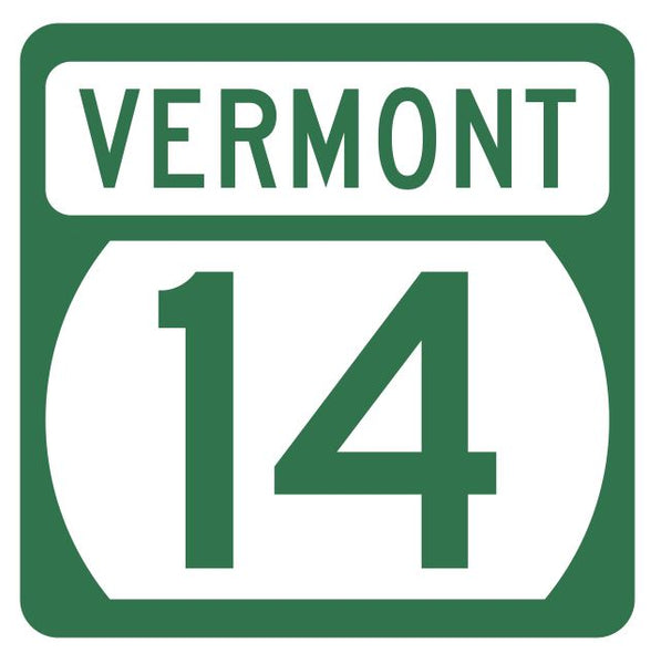 Vermont State Highway 14 Sticker Decal R5274 Highway Route Sign ...