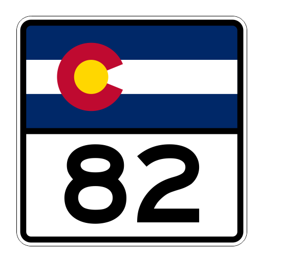 Colorado State Highway 82 Sticker Decal R1823 Highway Sign – Winter ...