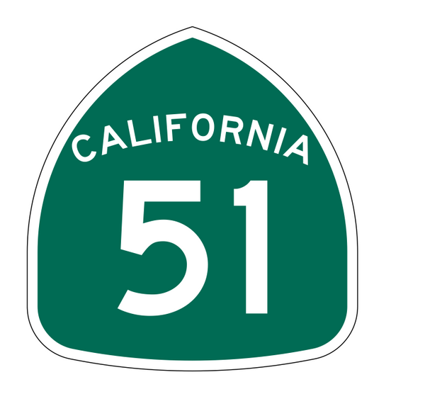 California State Route 51 Sticker Decal R1150 Highway Sign – Winter ...