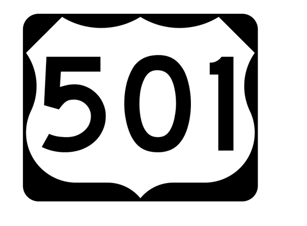 US Route 501 Sticker R2207 Highway Sign Road Sign – Winter Park Products