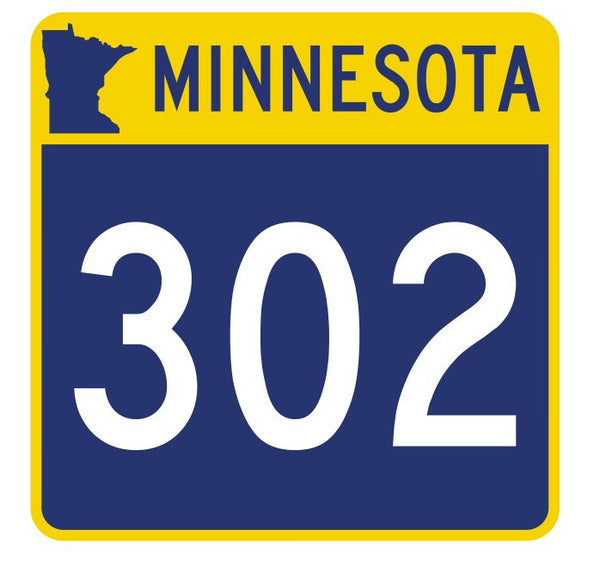 Minnesota State Highway 302 Sticker Decal R5036 Highway Route sign ...