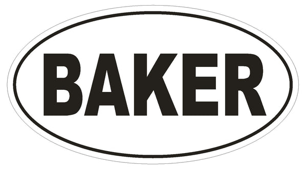 BAKER Oval Bumper Sticker or Helmet Sticker D1791 Euro Oval – Winter ...