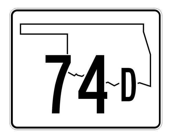 Oklahoma State Highway 74D Sticker Decal R5647 Highway Route Sign ...