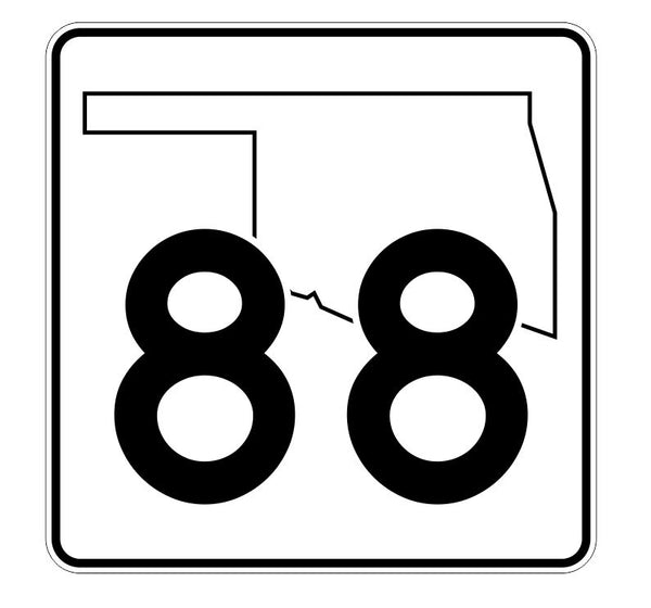 Oklahoma State Highway 88 Sticker Decal R5666 Highway Route Sign ...