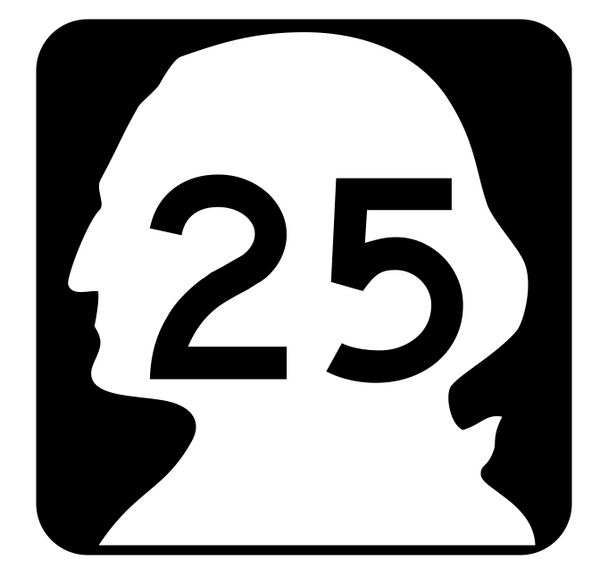 Washington State Route 25 Sticker R2795 Highway Sign Road Sign – Winter ...