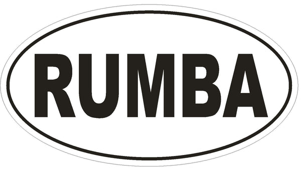 RUMBA Oval Bumper Sticker or Helmet Sticker D1857 Euro Oval Dance ...