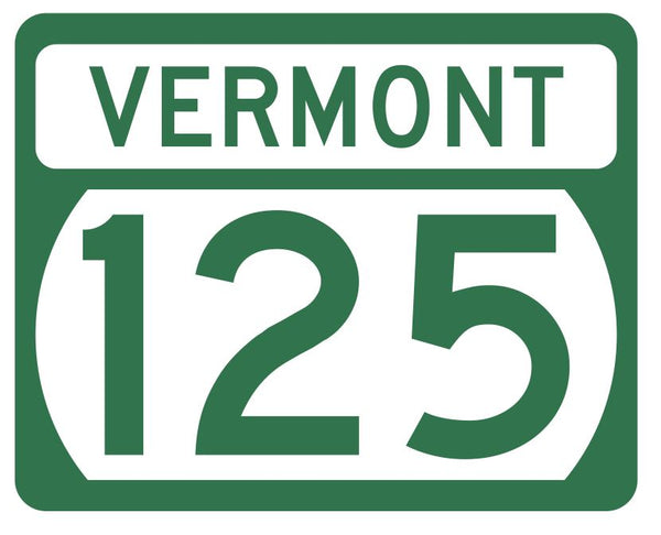 Vermont State Highway 125 Sticker Decal R5328 Highway Route Sign ...