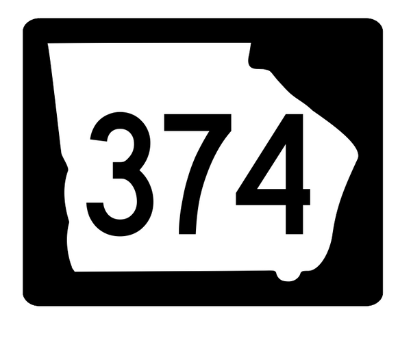 Georgia State Route 374 Sticker R4035 Highway Sign Road Sign Decal ...