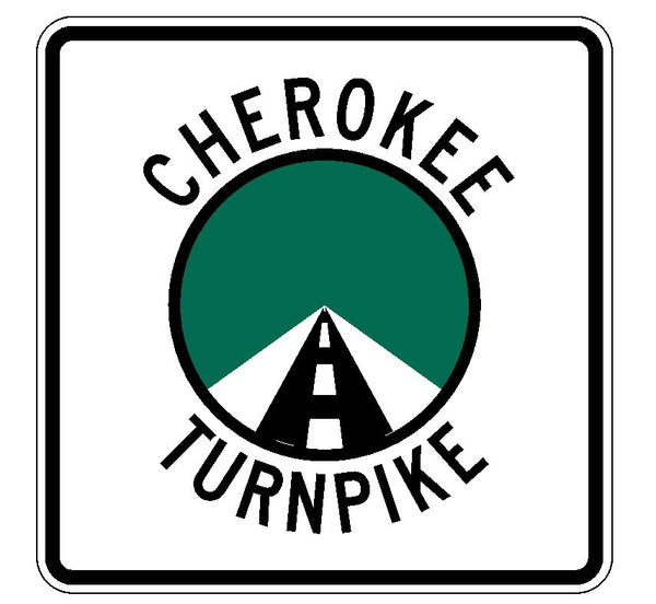 Cherokee Turnpike Sticker R3684 Highway Sign Road Sign – Winter Park ...