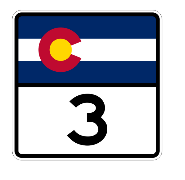Colorado State Highway 3 Sticker Decal R1775 Highway Sign – Winter Park ...