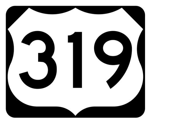 US Route 319 Sticker R2180 Highway Sign Road Sign – Winter Park Products