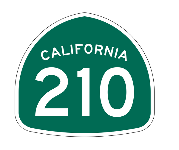 California State Route 210 Sticker Decal R1267 Highway Sign – Winter ...