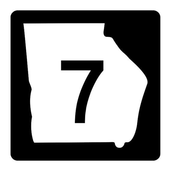 Georgia State Route 7 Sticker R3557 Highway Sign – Winter Park Products