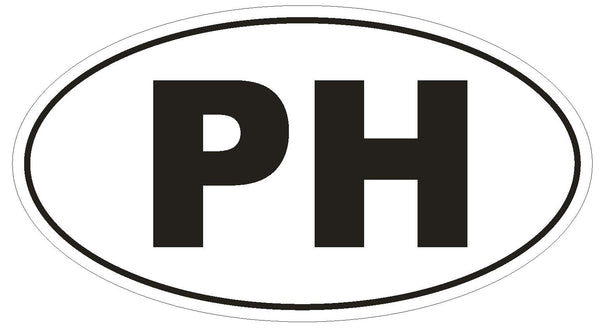 PH Philippines Oval Bumper Sticker or Helmet Sticker D2012 Country Cod ...