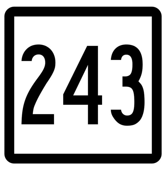 Connecticut State Route 243 Sticker Decal R5227 Highway Route Sign ...