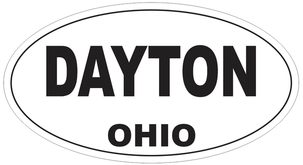 Dayton Ohio Oval Bumper Sticker or Helmet Sticker D6073 – Winter Park ...