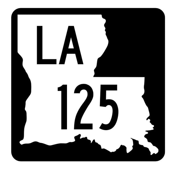 Louisiana State Highway 125 Sticker Decal R5841 Highway Route Sign ...